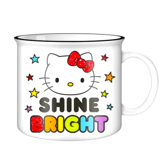 Hello Kitty | Dining | New Hello Kitty Sanrio Shine Bright Glitter Bow ...